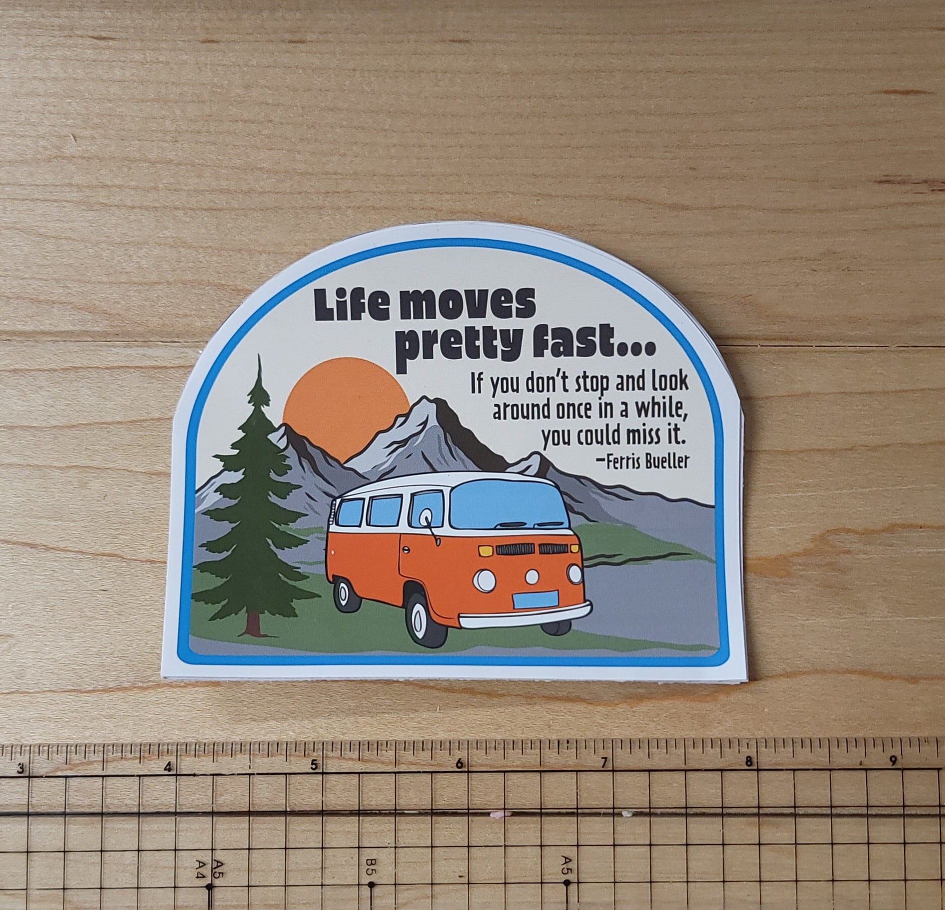 Life Moves Pretty Fast Vinyl Sticker 4 inches (Ferris Bueller ...