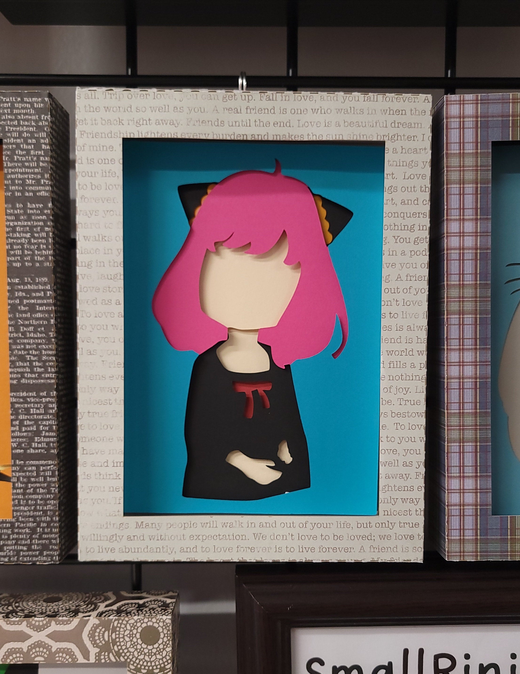 Anya Spy x Family Layered Paper Shadowbox Art 5 by 7 inches | Westside ...