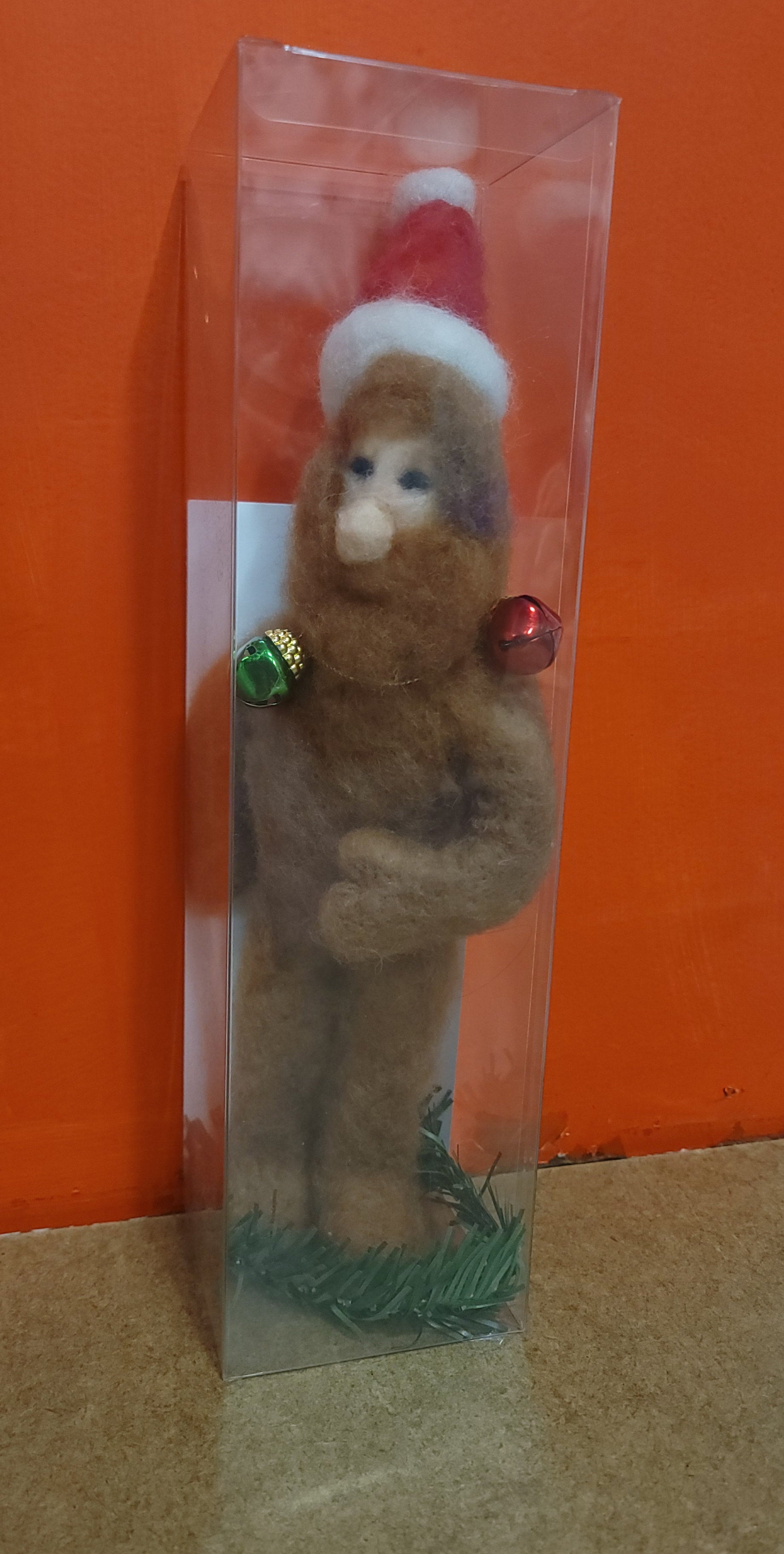 Santa Squatch Hand-felted Sasquatch Creature 13 inches Tall | Westside ...